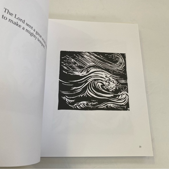 Edith Leslie | Other | Jonah The Whale 2 Books Woodblock Art Every Page ...